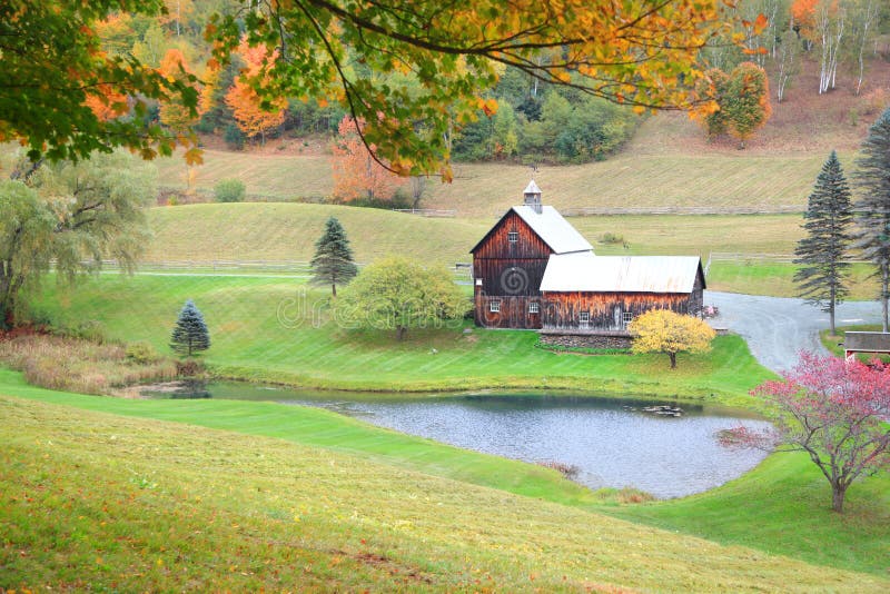 Vermont rural landscape stock photo. Image of orange - 79557026