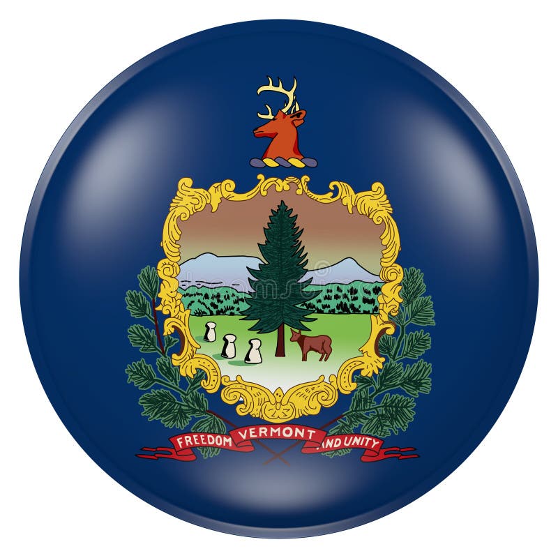 Vermont State flag icon stock illustration. Illustration of vermont ...