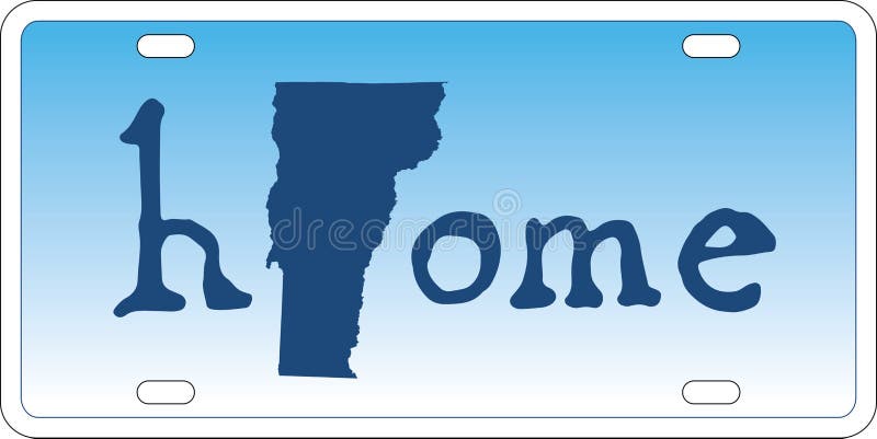 Vermont State License Plate Vector Stock Vector - Illustration of home ...