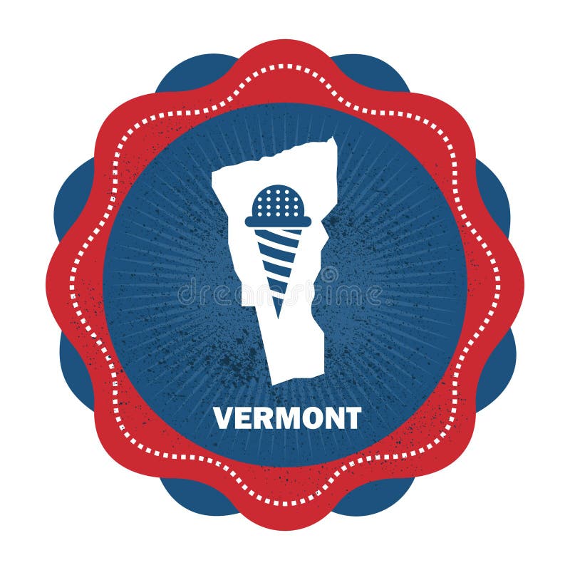 Vermont State Map Vector Illustration Decorative Design Stock Vector