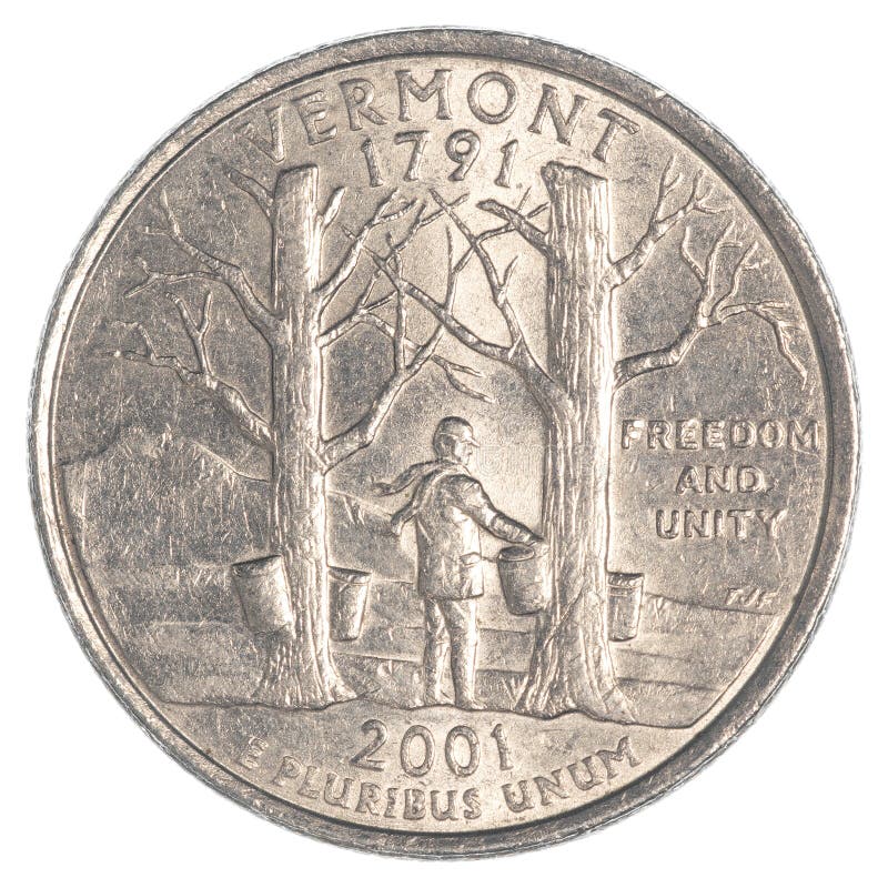State Quarter 25 Cents - 1/4 Dollar USA Stock Image - Image of dollar ...