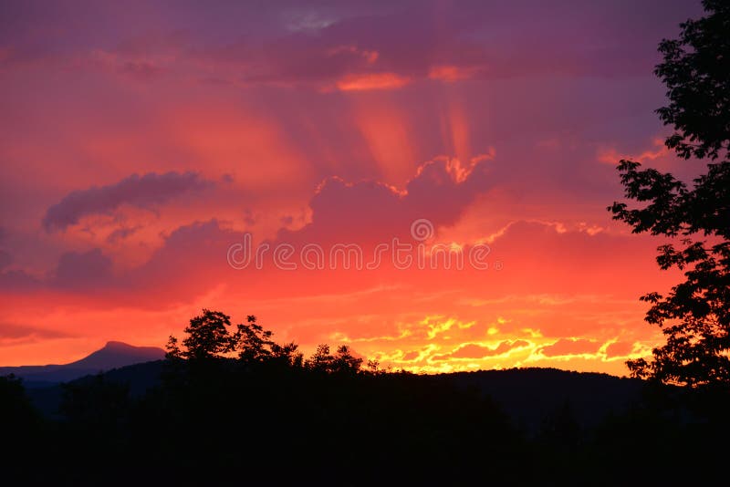 Vermont Sunset stock image. Image of scenery, colorful - 100578249