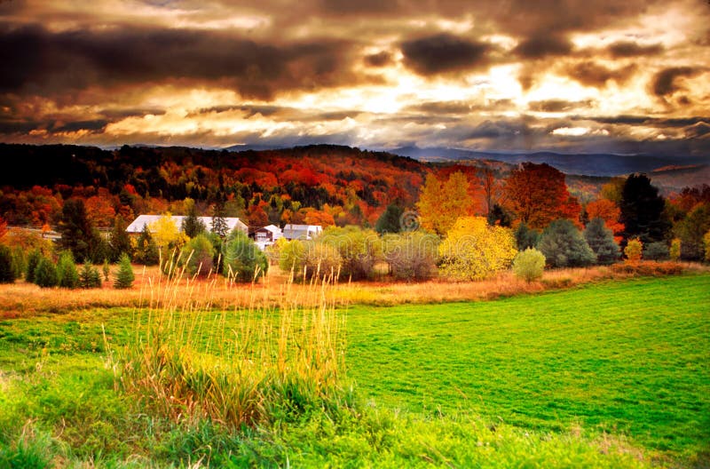 Vermont, USA stock image. Image of countryside, cloud - 1081287