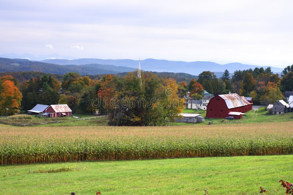 Vermont, USA stock photo. Image of panorama, autumn, morning - 72387602