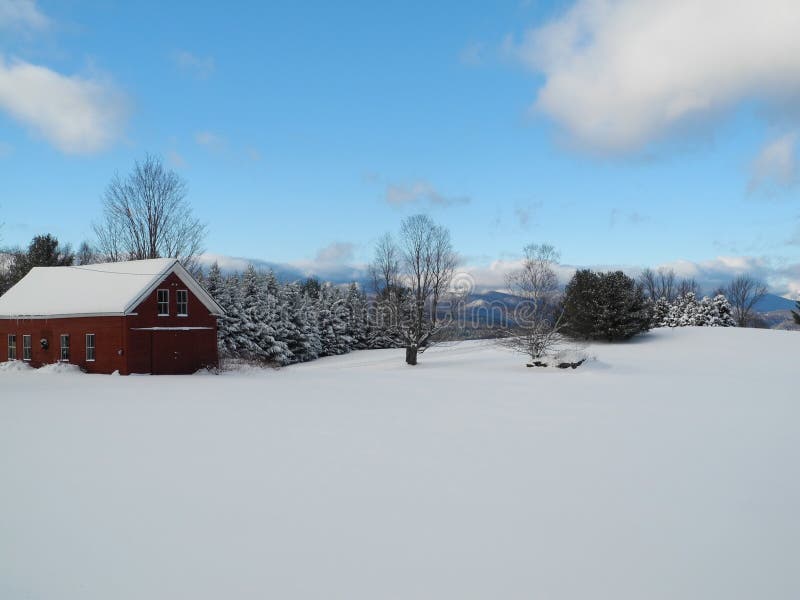 Vermont in Winter stock photo. Image of barn, wintertime - 52119064