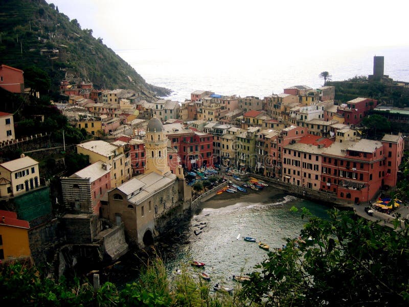 Vernazza stock photo. Image of town, seashore, rome, mountains - 512334