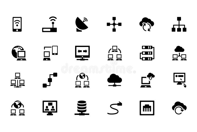 Internet, Vernetzung Und Kommunikation 3 Stock Abbildung - Illustration ...