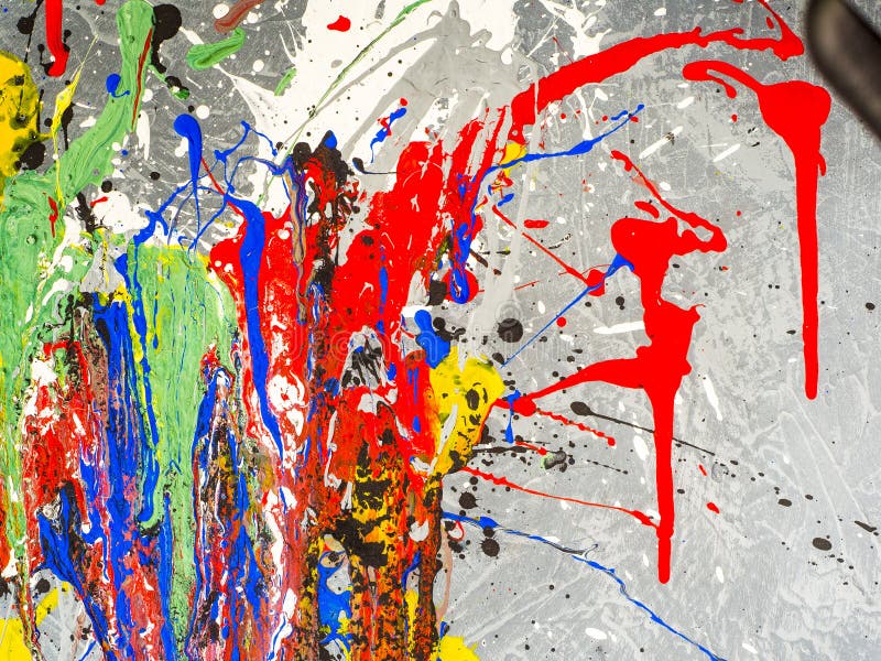 Vernici Le Macchie Caos Di Colore Colori Differenti Misti Expressionism ...