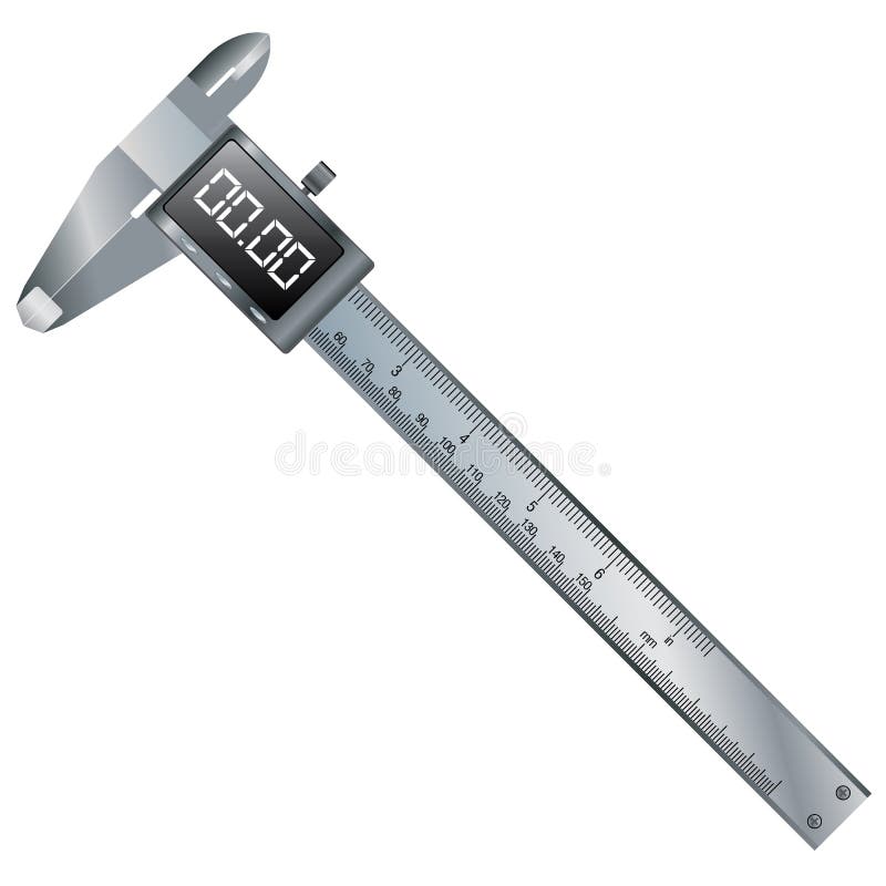 Vernier Tool on White Background. Construction Tool Stock Vector ...