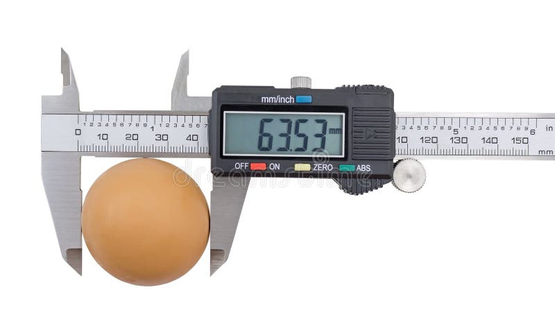 Vernier Caliper and Egg Isolated on White Stock Image - Image of ...