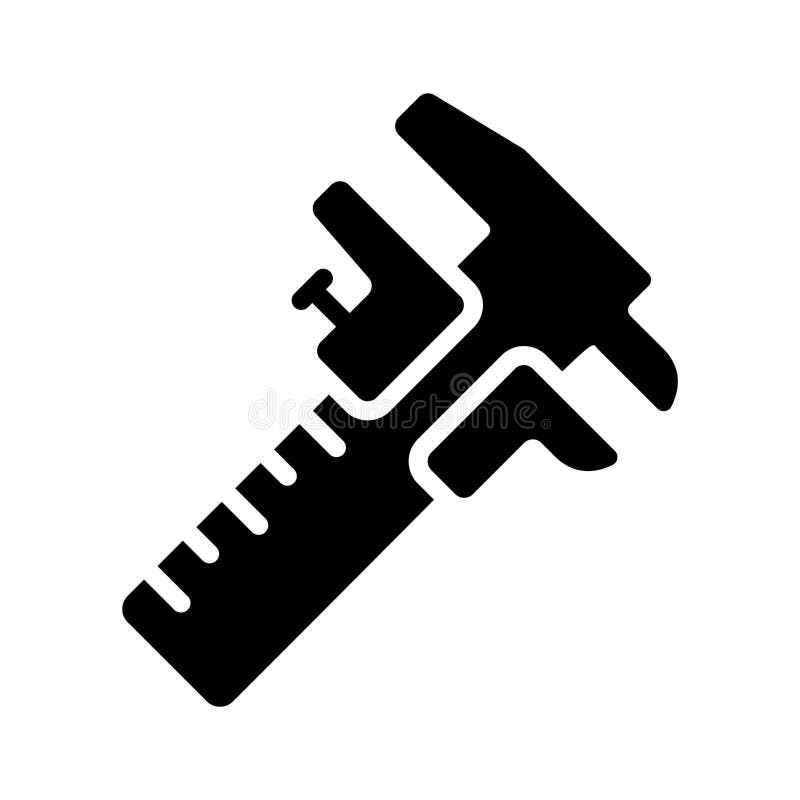 Vernier Caliper Icon Designed in Glyph Style Stock Vector ...