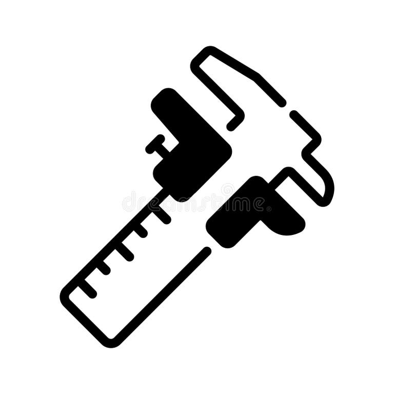 Vernier Caliper Icon Designed in Glyph Style Stock Vector ...