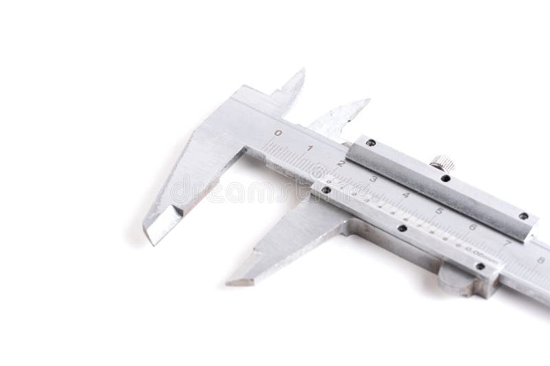 Vernier Caliper Isolated on White Background Stock Photo - Image of ...