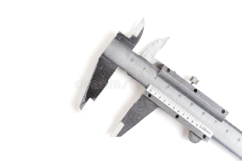 Vernier Caliper Isolated on White Background. Stock Photo - Image of ...