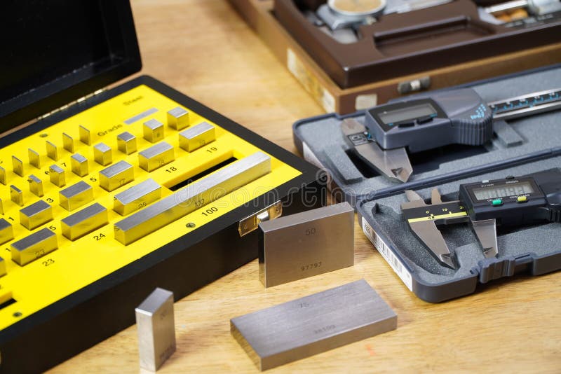 Vernier Caliper and Scale. Measuring Tool and Equipment,Gauge Blocks ...