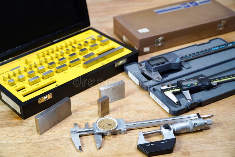 Vernier Caliper and Scale. Measuring Tool and Equipment,Gauge Blocks ...