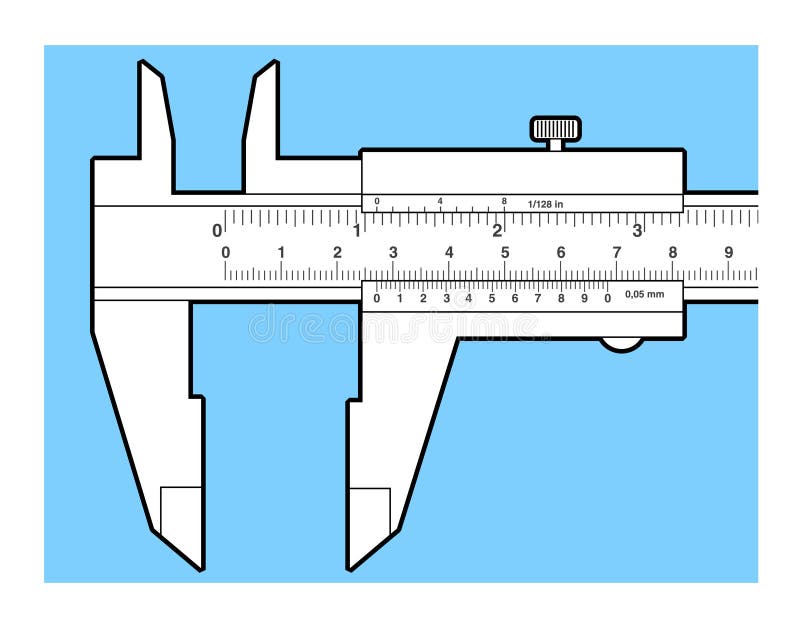 Vernier Caliper Tool on Color Background Stock Vector - Illustration of ...