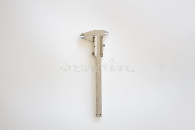 Vernier Caliper on White Background. Card with Copy Space for Text ...