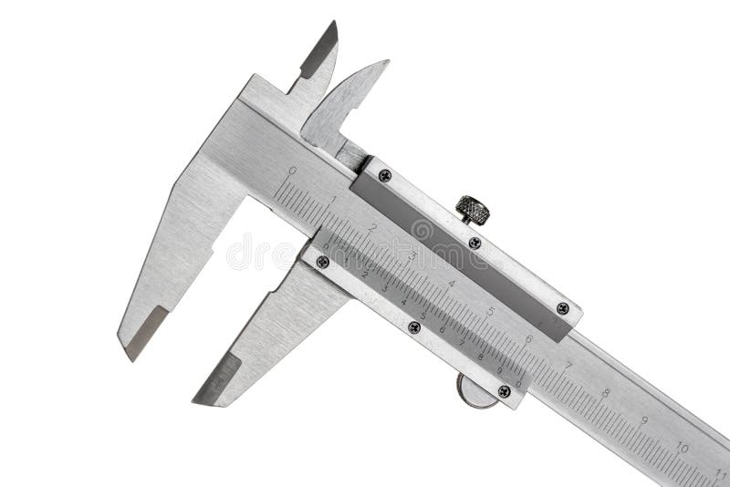 Analog Vernier Caliper - Isolated on White Stock Photo - Image of white ...