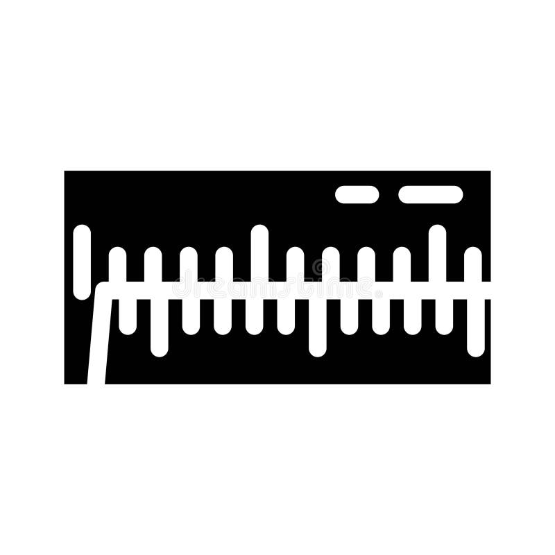 Vernier Gauge Tool Work Glyph Icon Vector Illustration Stock Vector ...