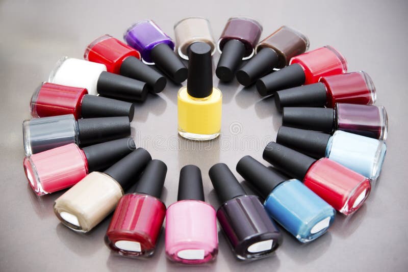 Verniz Para As Unhas Colorido Foto de Stock - Imagem de feminina, azul ...