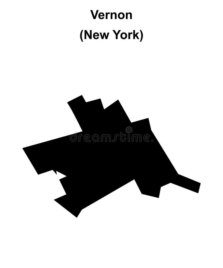 Vernon outline map stock vector. Illustration of icon - 387623260