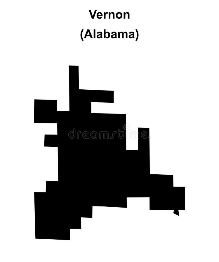 Vernon outline map stock vector. Illustration of infographic - 385904494