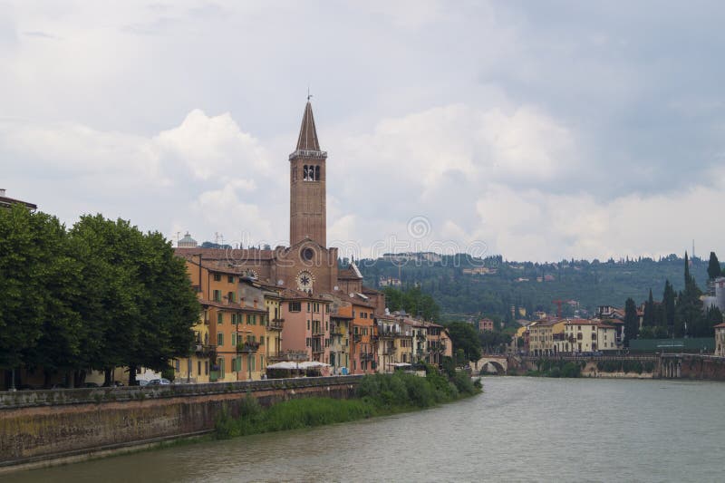 Verona - Adige river editorial photo. Image of river - 75336666