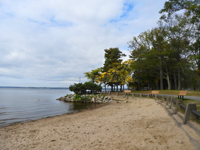 Verona Beach on Oneida Lake during Early Fall Season Stock Photo ...