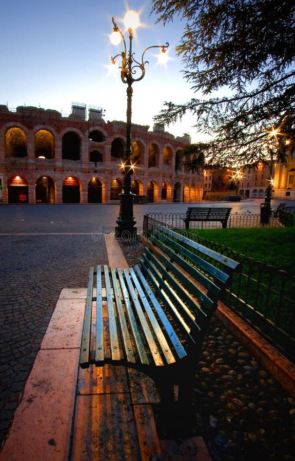 Verona Bench stock photo. Image of historical, roman, italy - 2340208