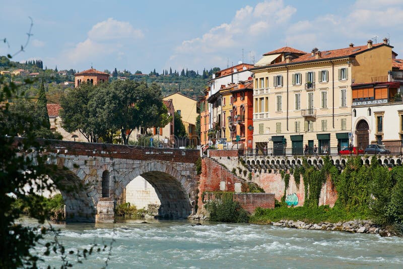 Verona, Italy - August 17, 2017: Beautiful Panoramic View of the ...
