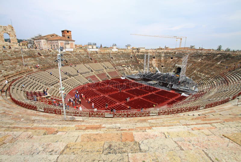 Inside the Arena di Verona stock photo. Image of ancient - 99966742
