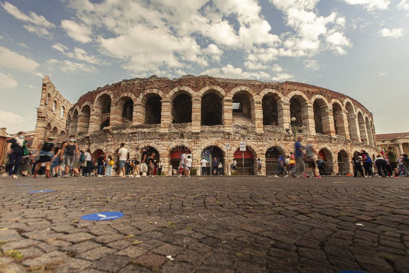View of Arena of Verona in Italy 3 Editorial Photo - Image of landmark ...