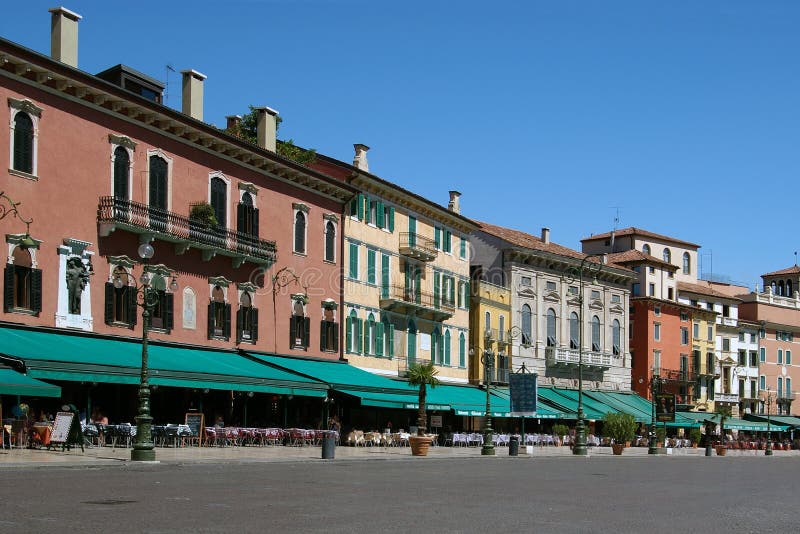 Verona main square stock photo. Image of piazza, arena - 18911374