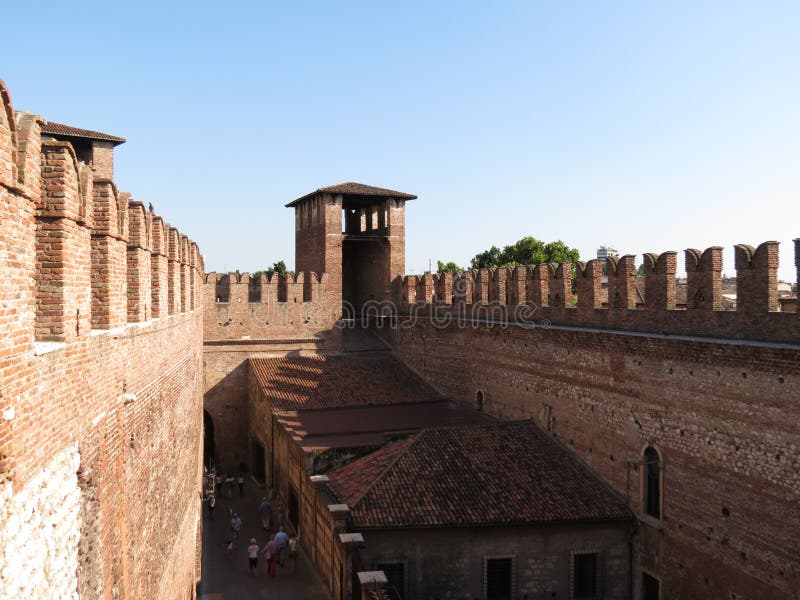 Verona - medieval castle stock photo. Image of construction - 26458560