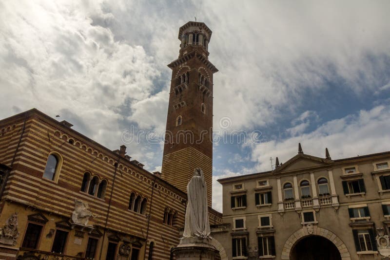 Verona tower stock photo. Image of city, building, architecture - 74861132