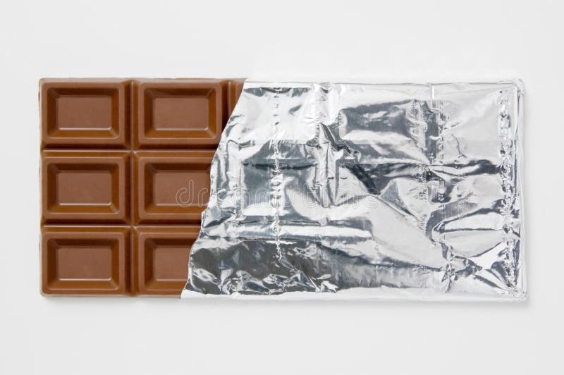 Verpackung Der Aluminiumfolie Der Schokolade Stockbild - Bild von fest ...
