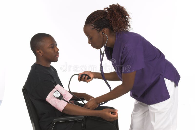 Verpleegster en Patiënt stock afbeelding. Image of toevallig - 346141