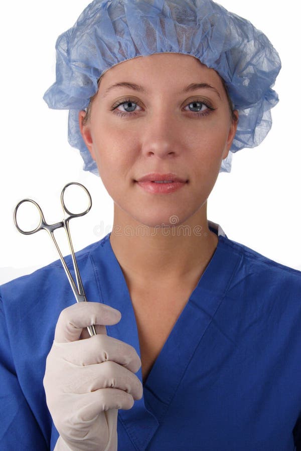 Verpleegster Met Instrument Stock Afbeelding - Image of stagiair ...