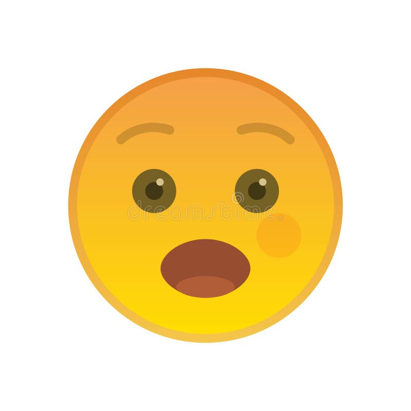 Verraste emoticon smiley vector illustratie. Illustratie bestaande uit ...