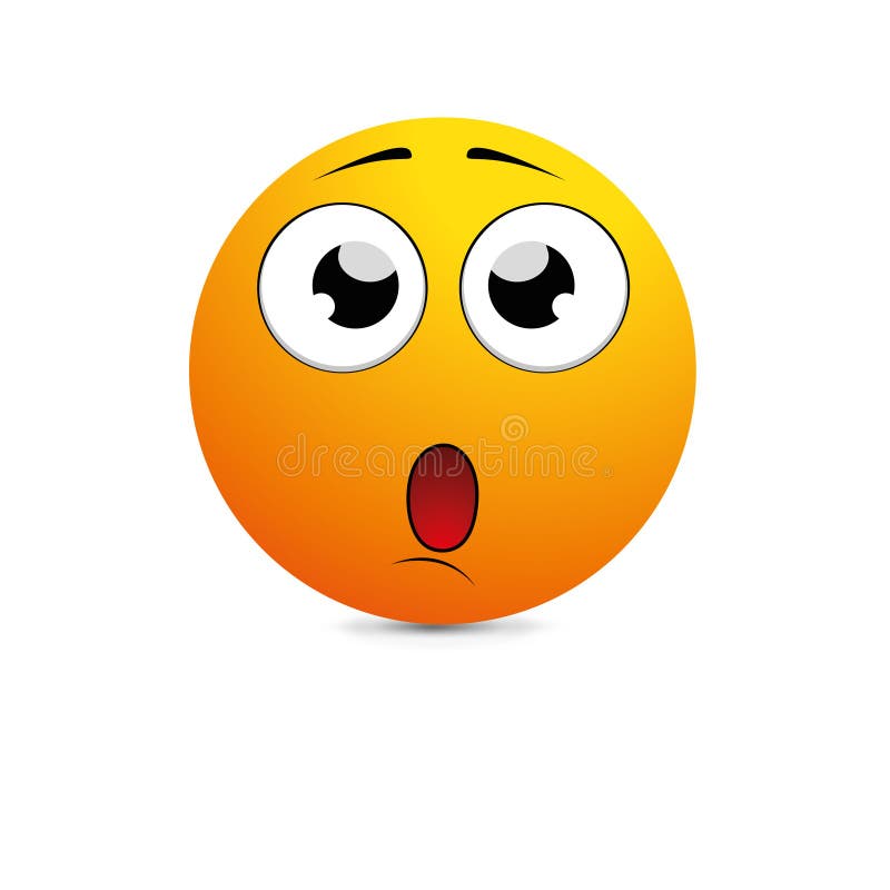 Verrast Uitdrukkingsbeeldverhaal Smiley Vector Illustratie ...