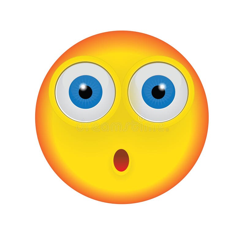 Verraste Emoji Geschokt Emoticon Verbaasde Smiley Verbaasde Uitdrukking ...