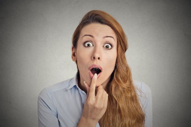 Verraste Verbaasde Vrouw Met Open Mond Stock Foto - Image of verbaasd ...