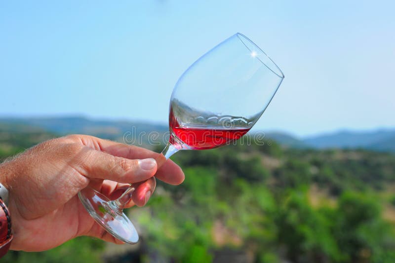 Verre de vin rouge photo stock. Image du versez, prise - 33174044