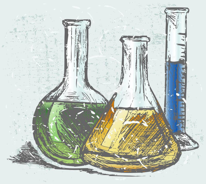 Verrerie de laboratoire illustration de vecteur. Illustration du ...