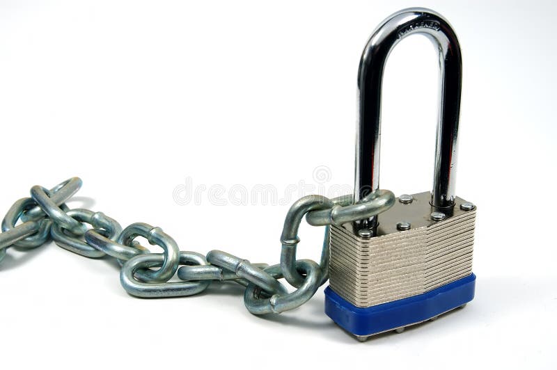 Verriegelung und Chain 3 stockfoto. Bild von geöffnet, verschlüsselung ...