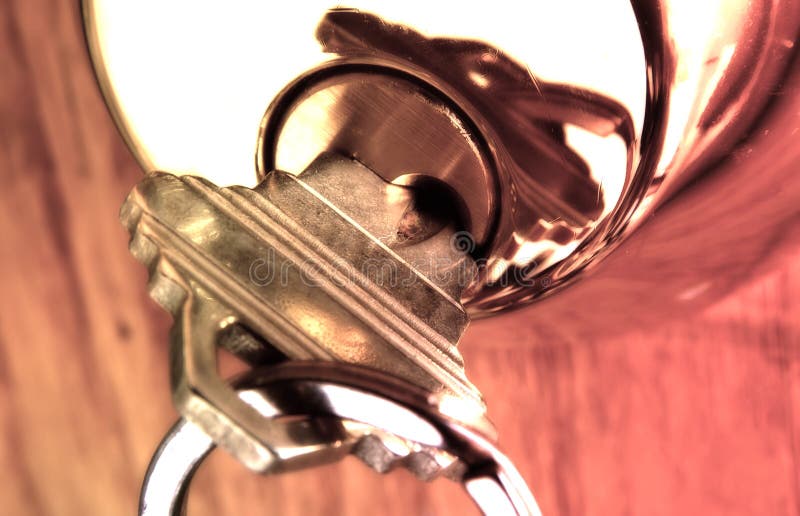 Verriegelung und Taste stockbild. Bild von schlüsselring - 51571