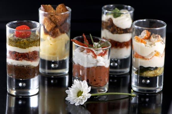 Verrines stock photo. Image of cheese, health, spoon, dinner - 5487332