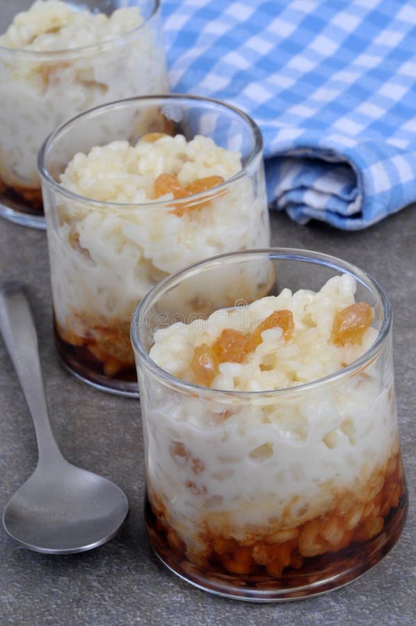Verrines of French Rice Pudding Stock Photo - Image of caramel, sweet ...