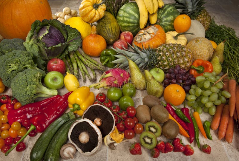 Vers Fruit en Groenten stock foto. Image of ananas, asperge - 15162808